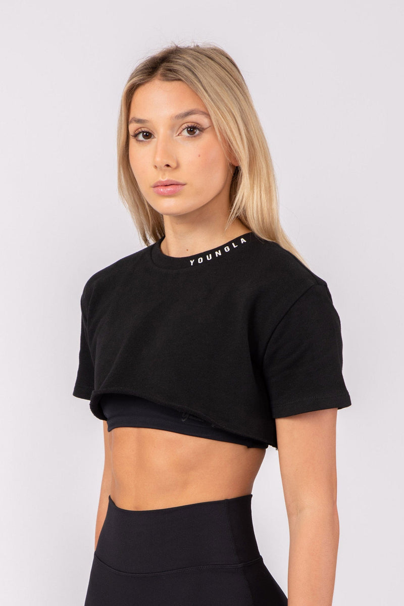 Black Crop Top Tee